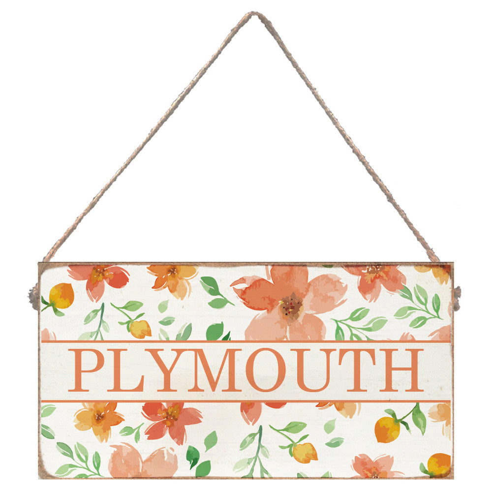 Floral Personalized Twine Sign – Rustic Marlin