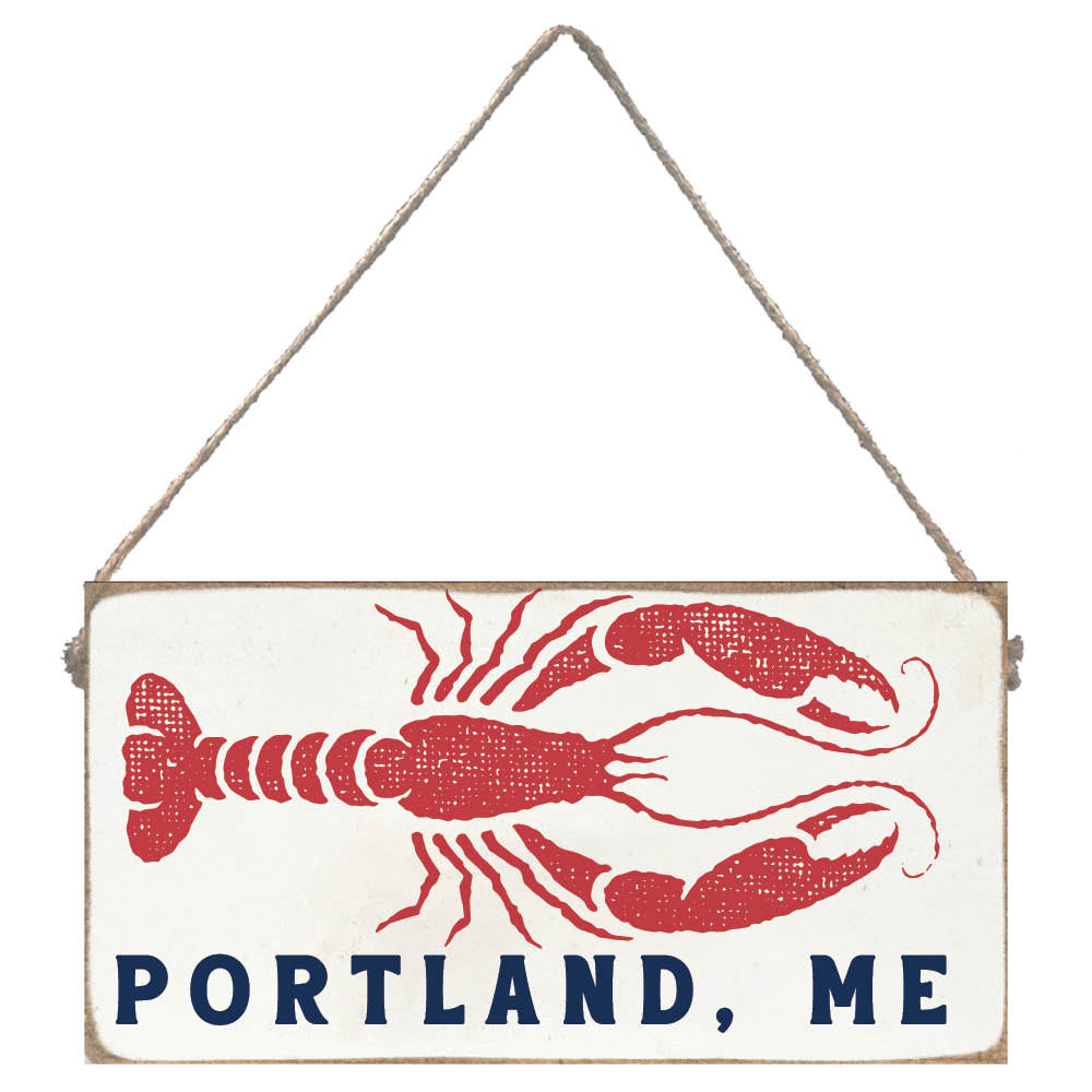 Retro Lobster Personalized Twine Sign – Rustic Marlin