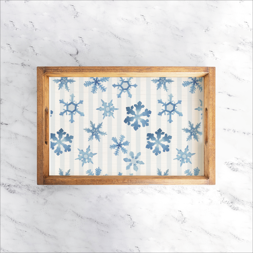 Snowflake Wooden Serving Tray – Rustic Marlin
