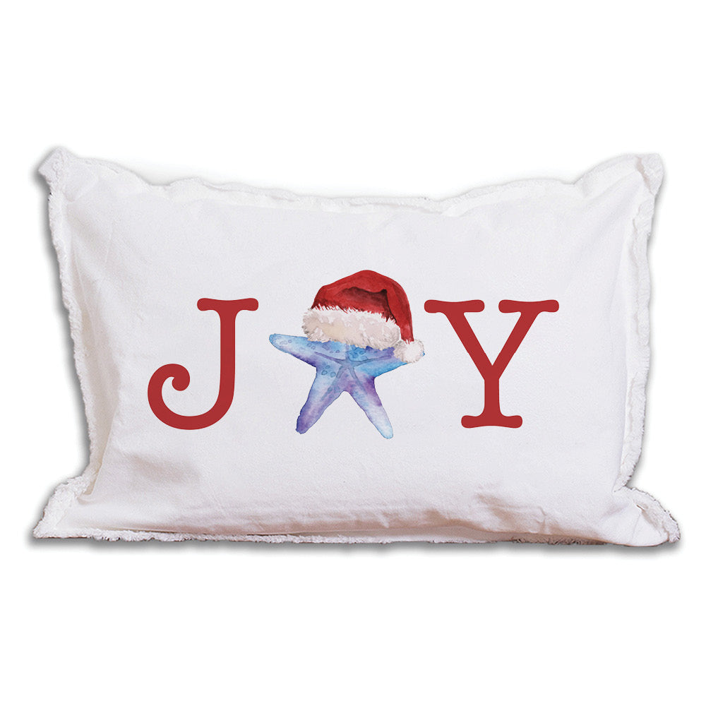 Joy Santa Starfish Lumbar Pillow – Rustic Marlin