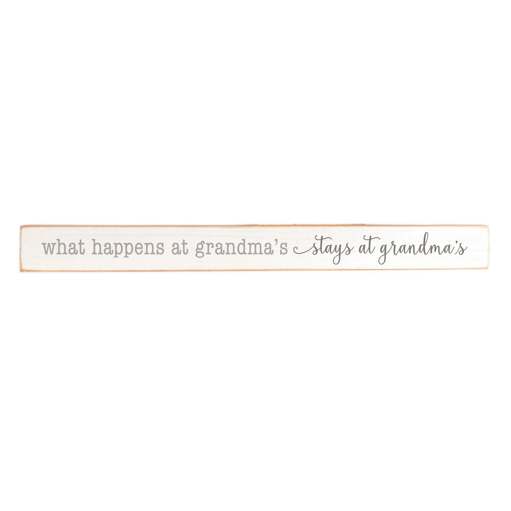 What Happens At Grandma's | Skinny Sign | Rustic Marlin