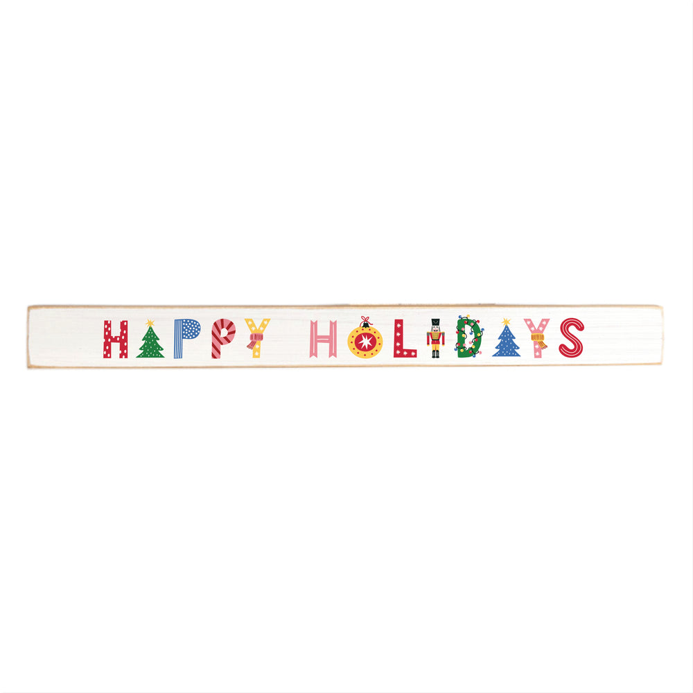 Happy Holidays Cheerful | Skinny Sign | Rustic Marlin