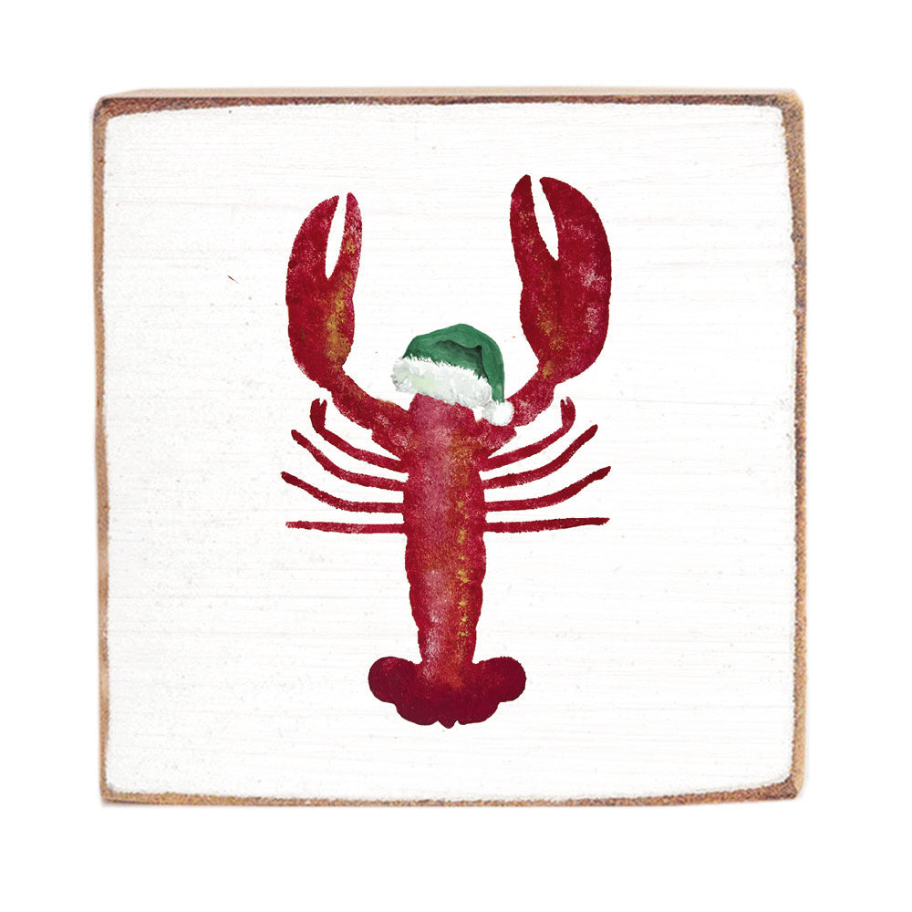 Santa Lobster | Block Square | Rustic Marlin