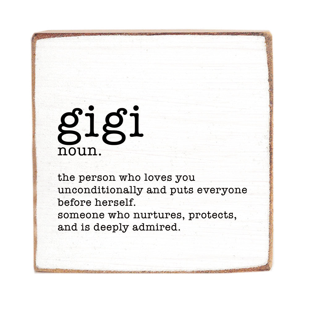 Gigi Definition | Block Square | Rustic Marlin