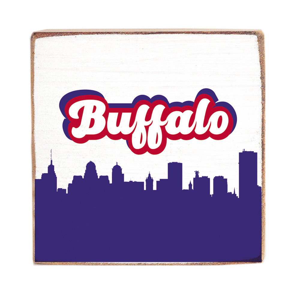 Buffalo Skyline Block | Block Square | Rustic Marlin