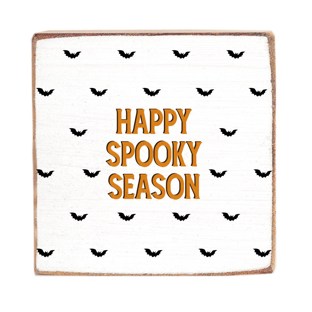 Happy Spooky Season Wood Block – Rustic Marlin