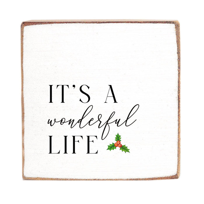 It's a Wonderful Life | Block Square | Rustic Marlin
