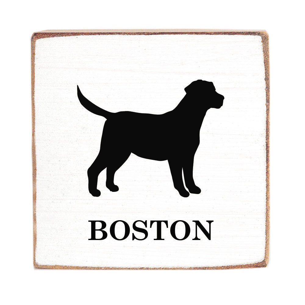 Dog Silo Personalized Wood Block – Rustic Marlin