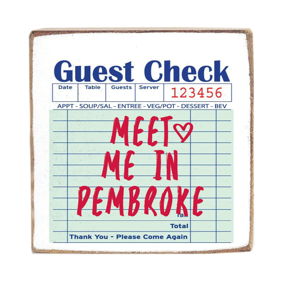Guest Check Personalized Block Sign – Rustic Marlin