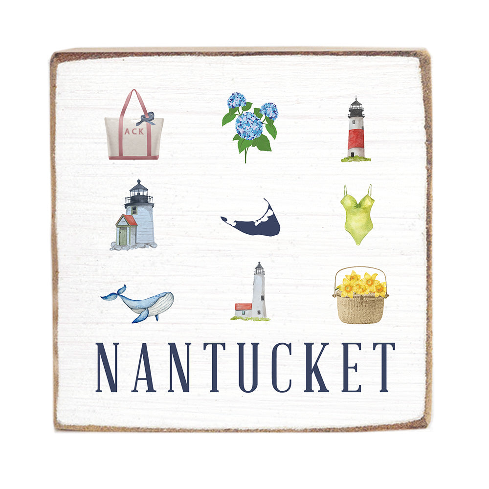 Nantucket Icon | Block Square | Rustic Marlin