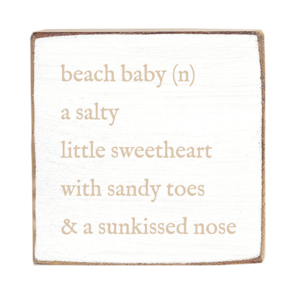 Beach Baby Definition Block Sign – Rustic Marlin