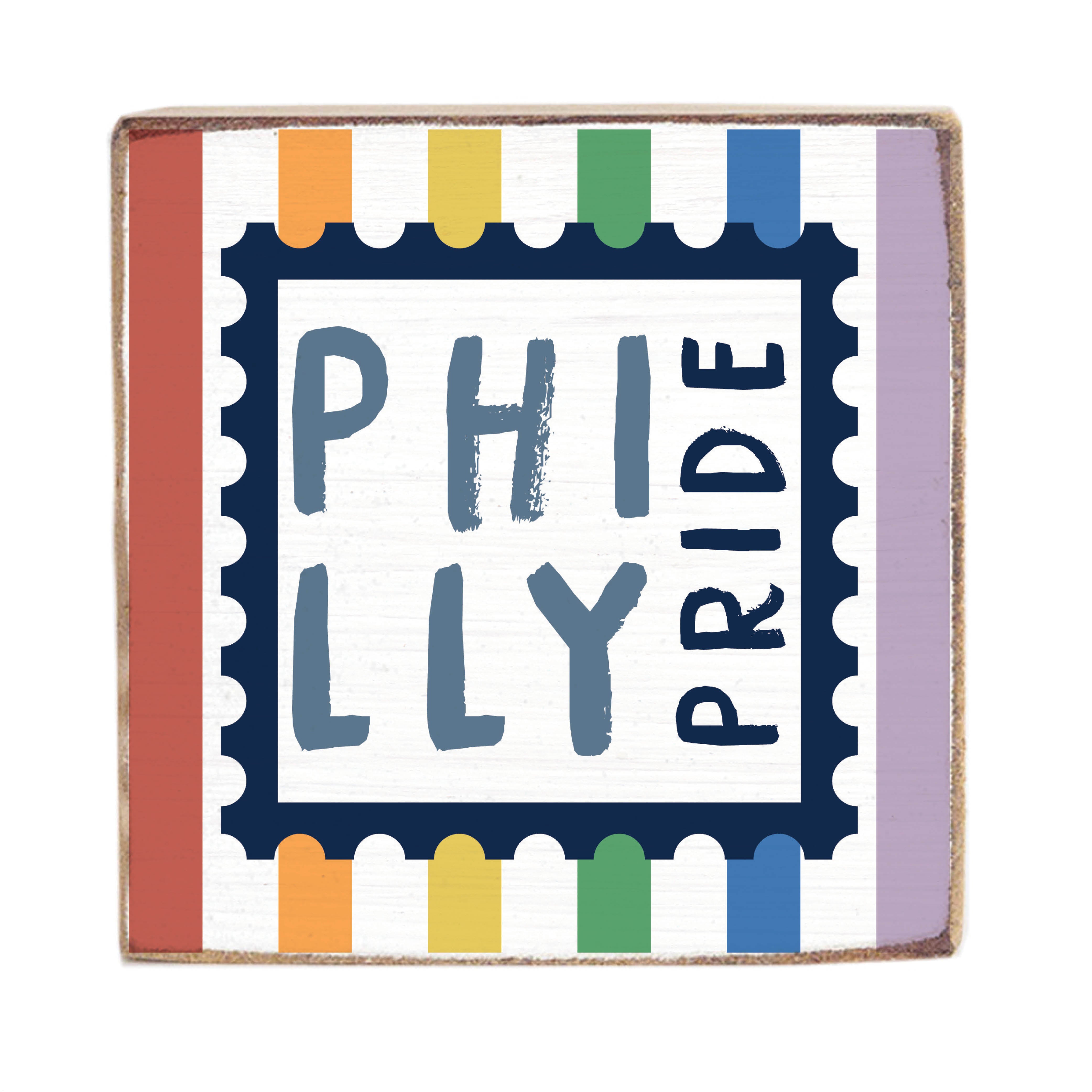 Philly Pride Stamp Block Sign – Rustic Marlin