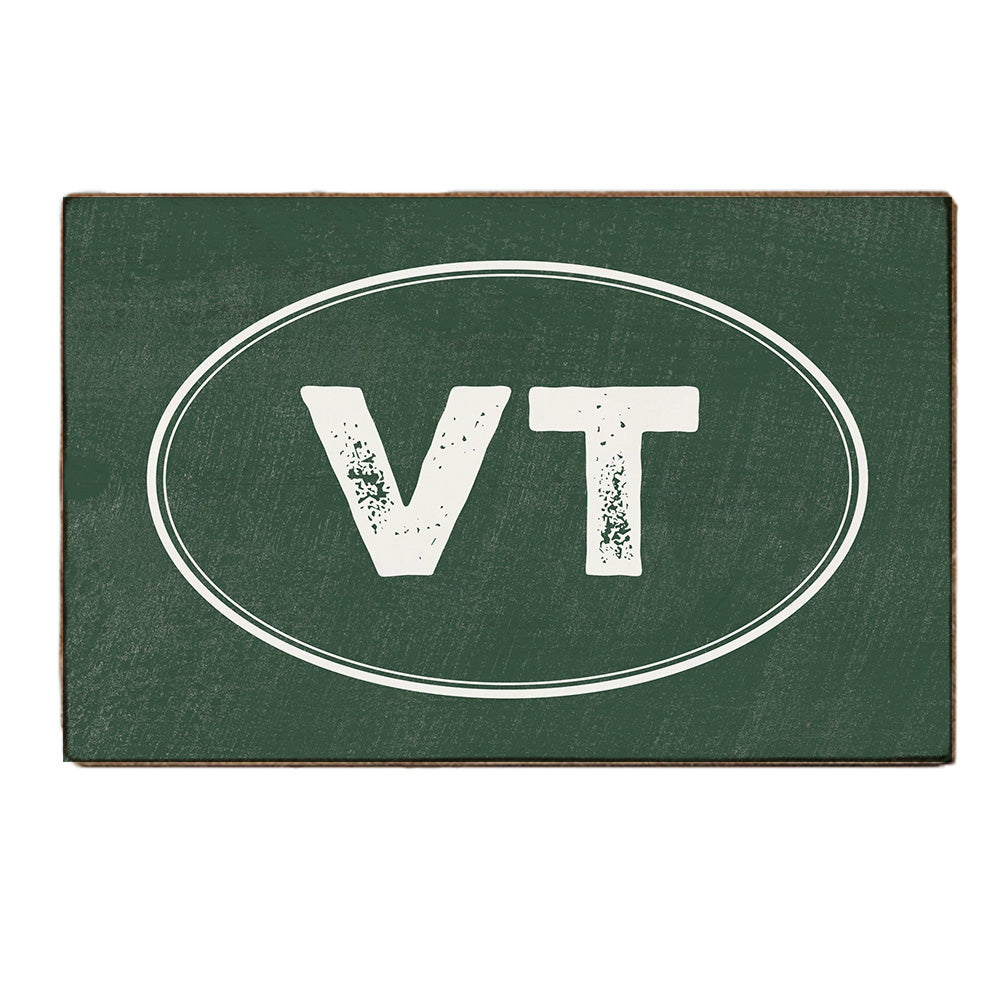 Vermont VT Logo Wood Block – Rustic Marlin