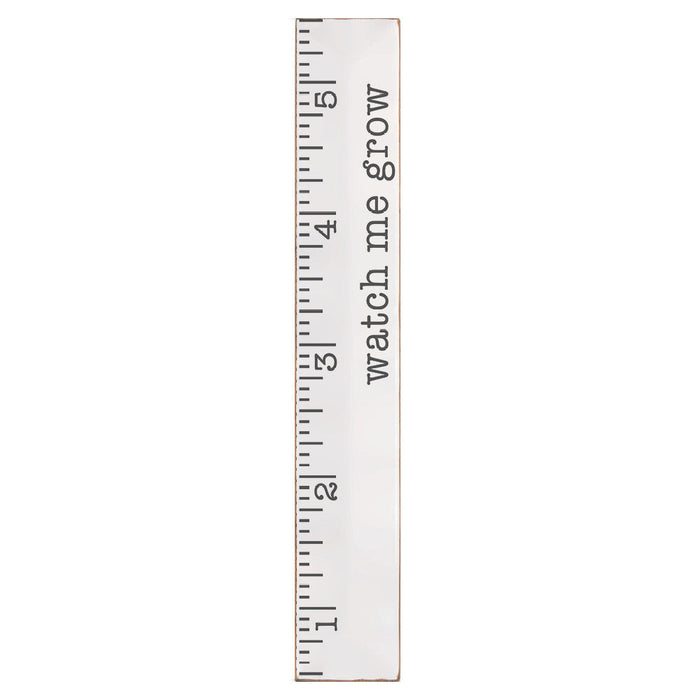 White/Grey Growth Chart | Barnwood Sign 10x60 | Rustic Marlin
