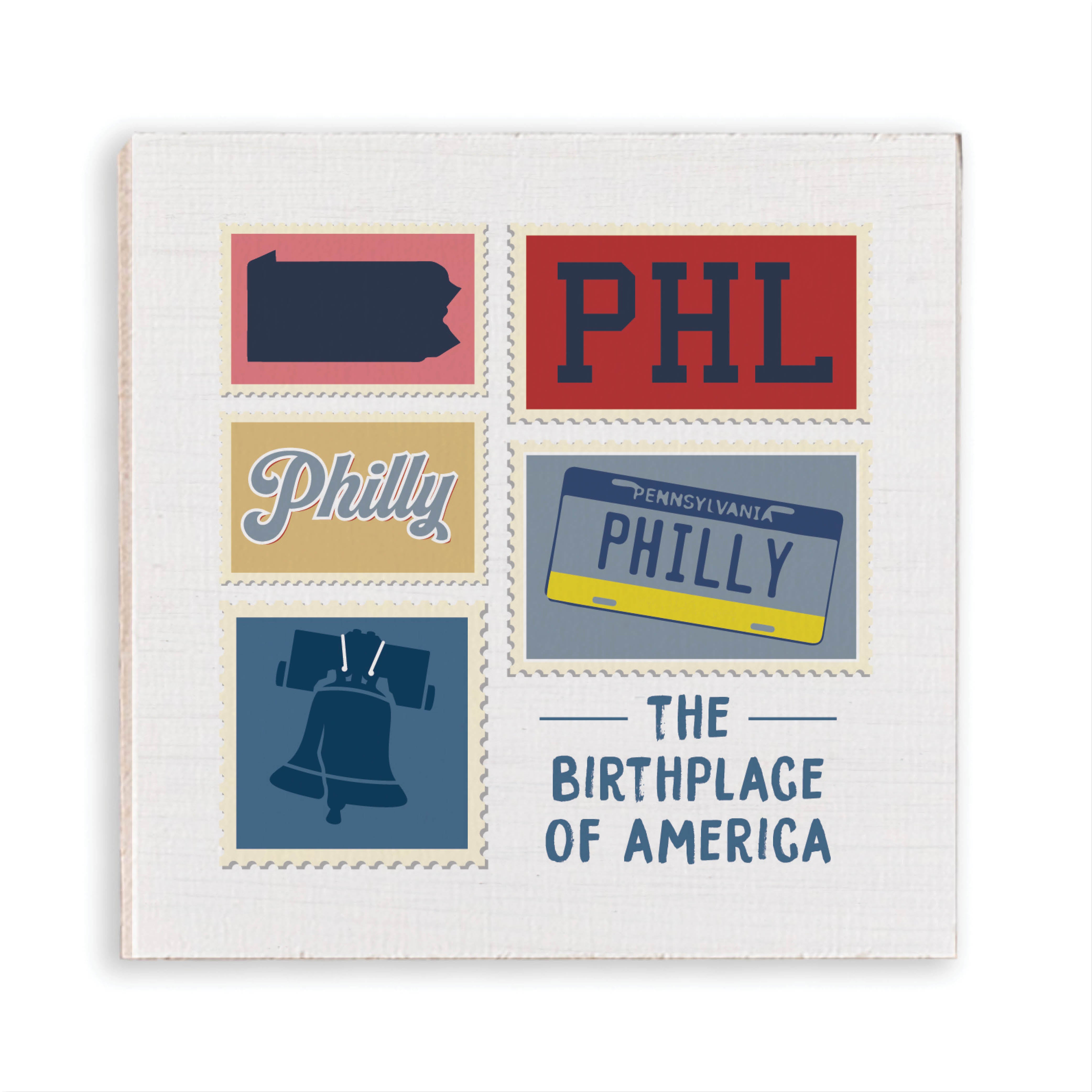 Philly Stamps Block Sign Magnet – Rustic Marlin
