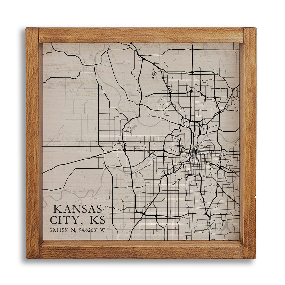 Kansas City Chart Grid Wall Art – Rustic Marlin