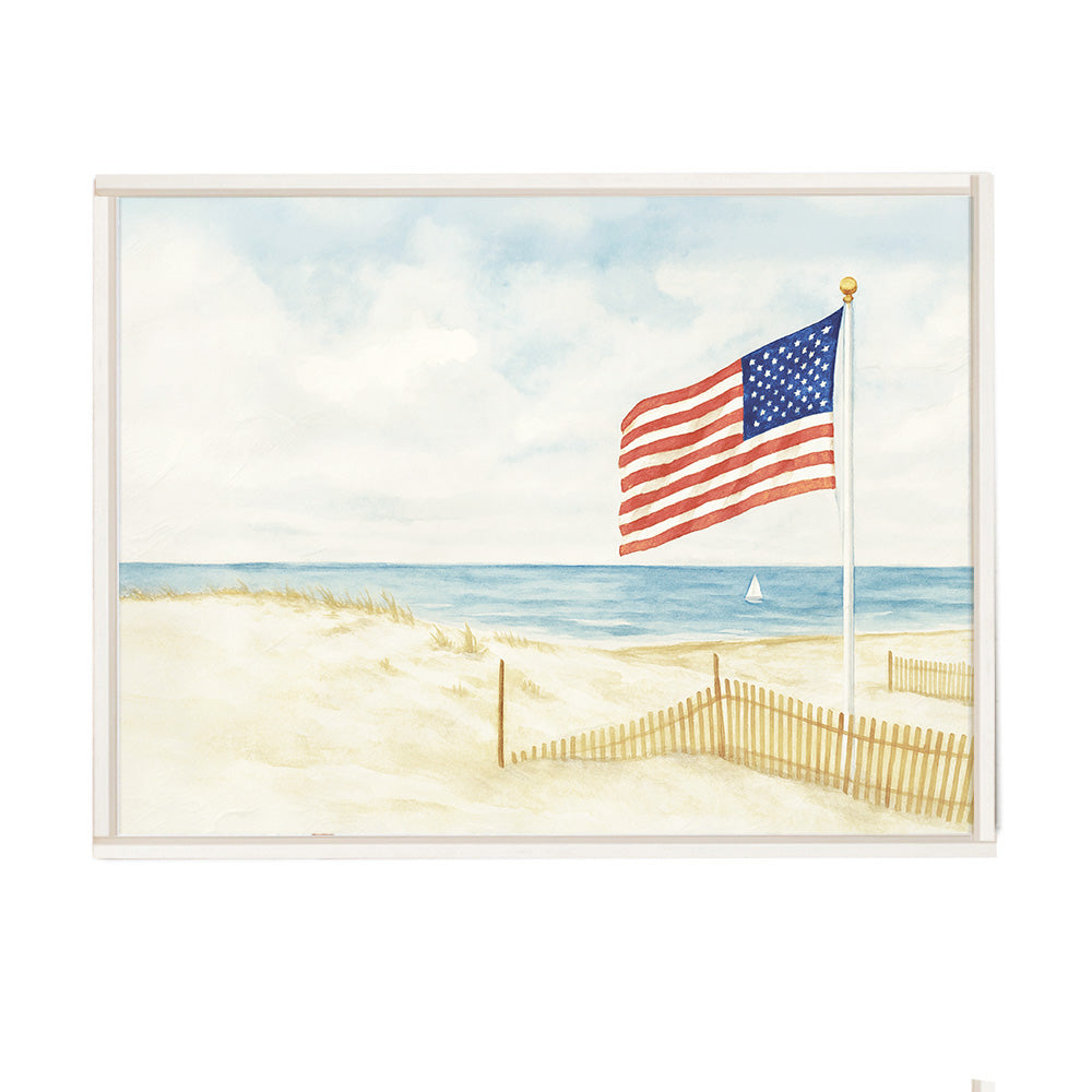 American Flag Beach Wall Art – Rustic Marlin