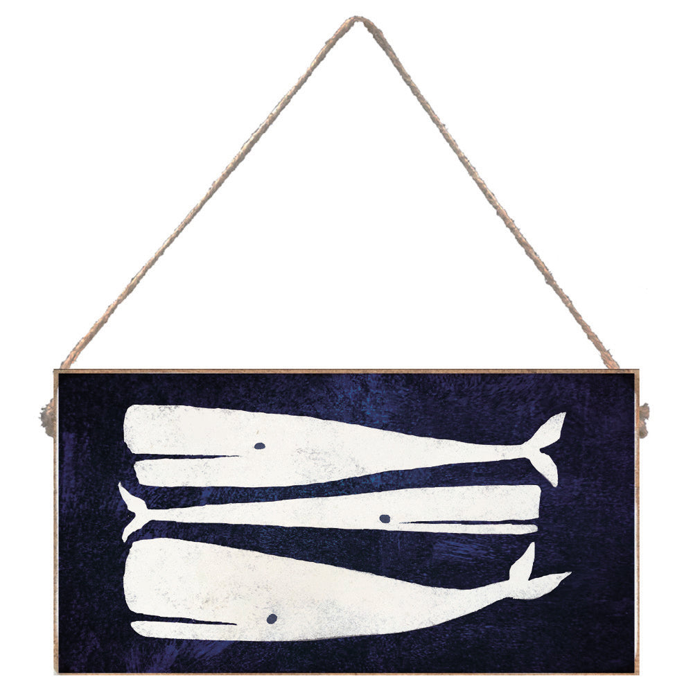 Whales | Twine Sign – Rustic Marlin