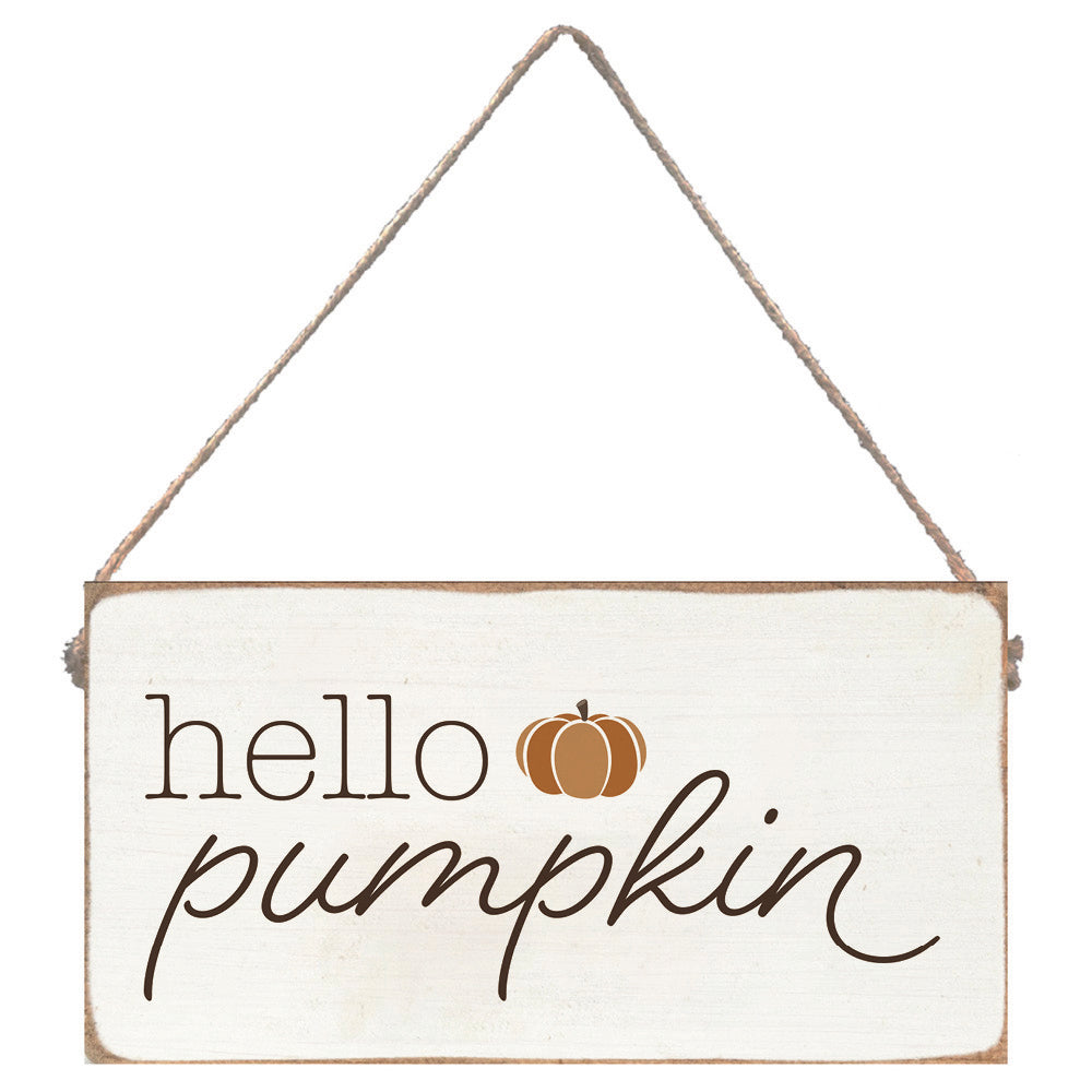 Hello Pumpkin | Twine Sign | Rustic Marlin