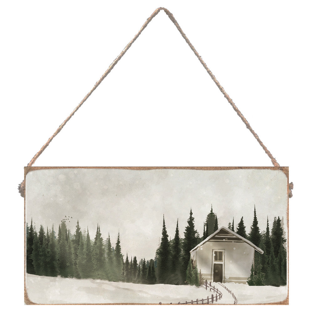 Winter Scene | Twine Sign | Rustic Marlin