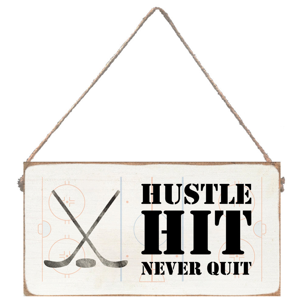 Hockey | Twine Sign | Rustic Marlin