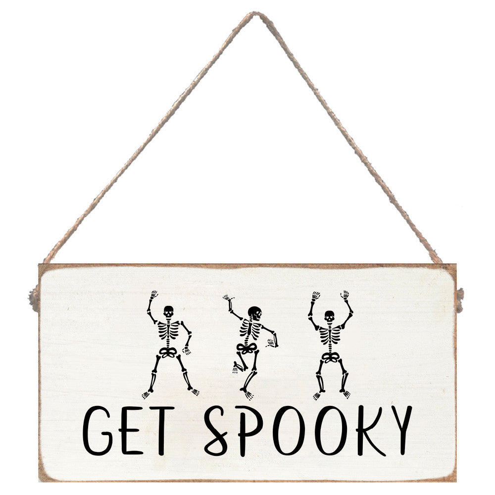 Get Spooky Skeleton | Twine Sign | Rustic Marlin