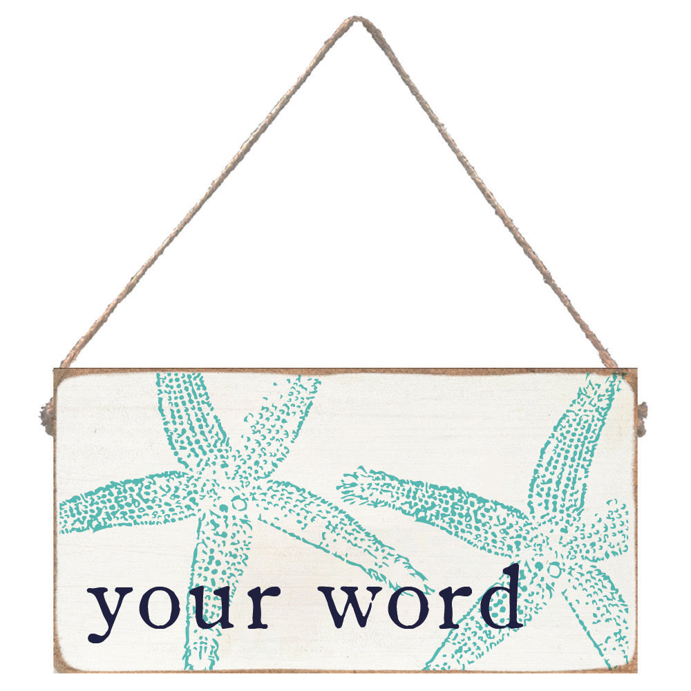 Starfish Personalized | Twine Sign | Rustic Marlin