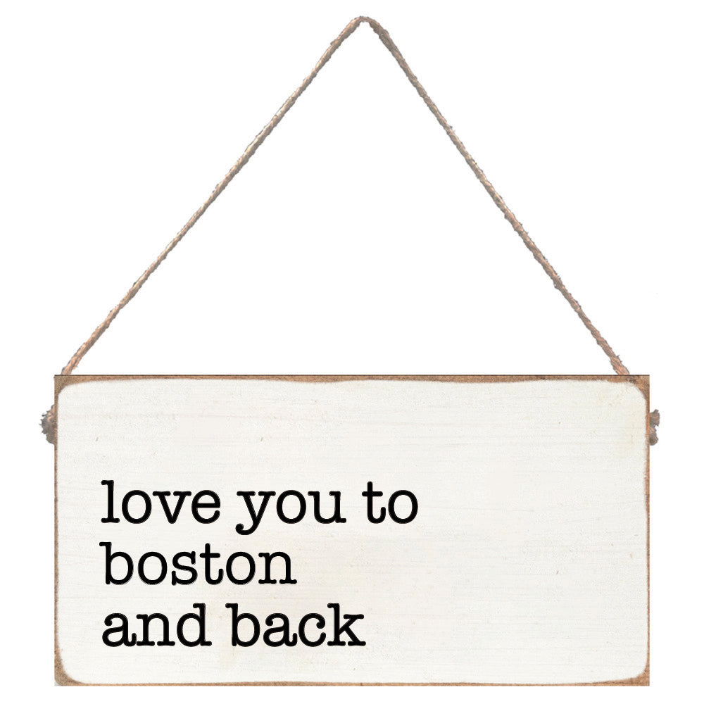 Love You + Back | Twine Sign | Rustic Marlin
