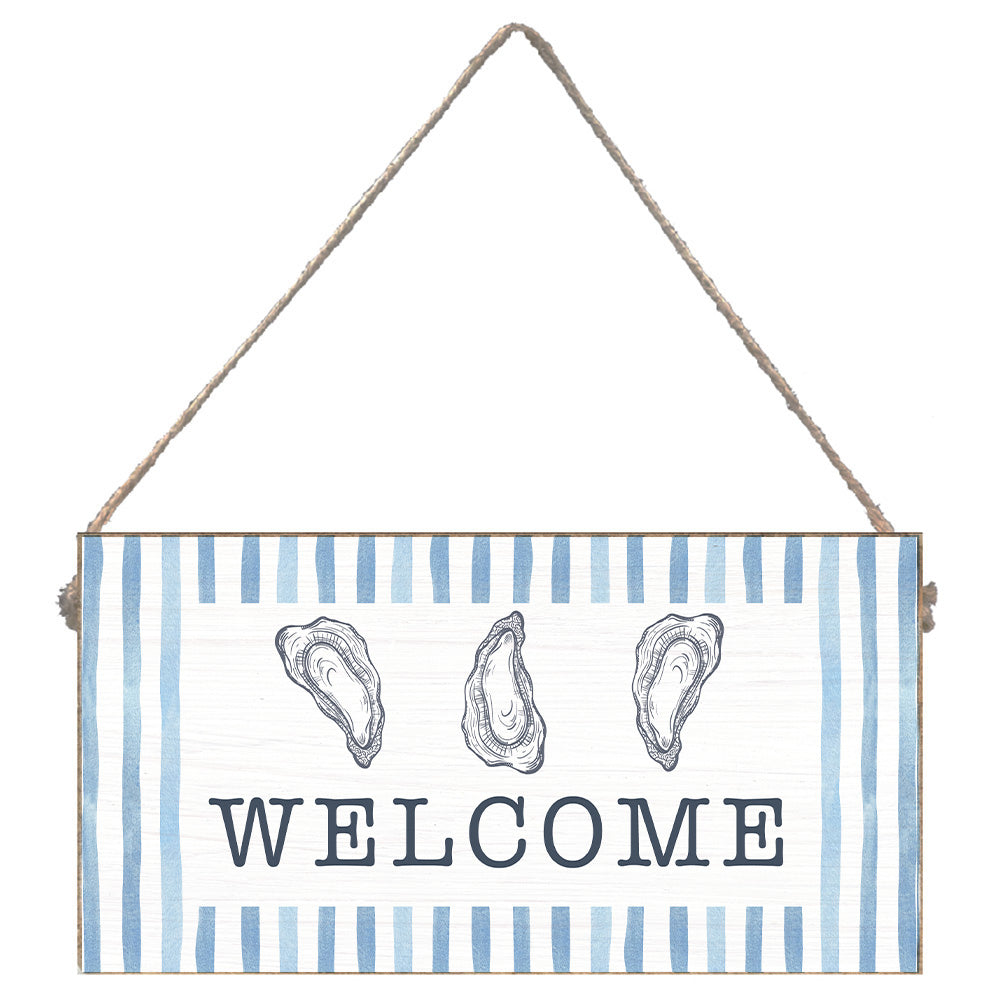 Welcome Oysters Twine Sign – Rustic Marlin