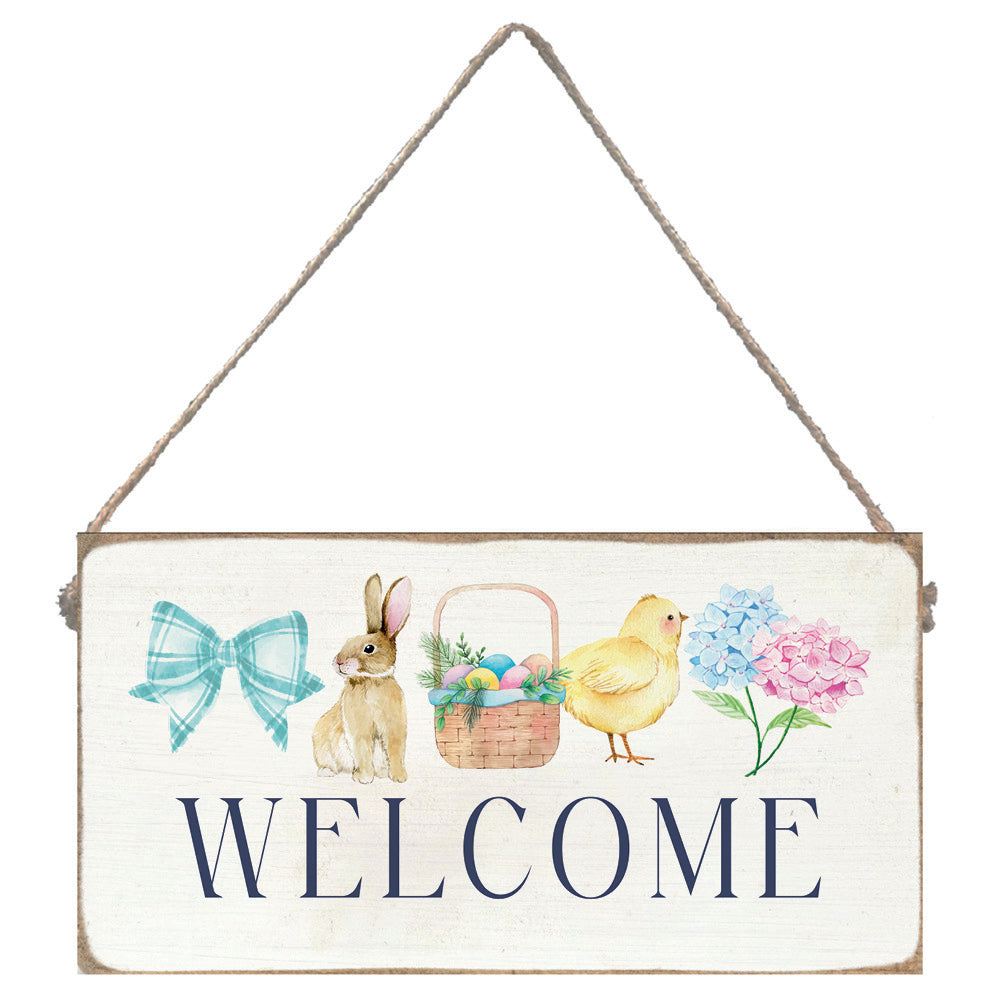 Easter Icons Welcome | Twine Sign – Rustic Marlin