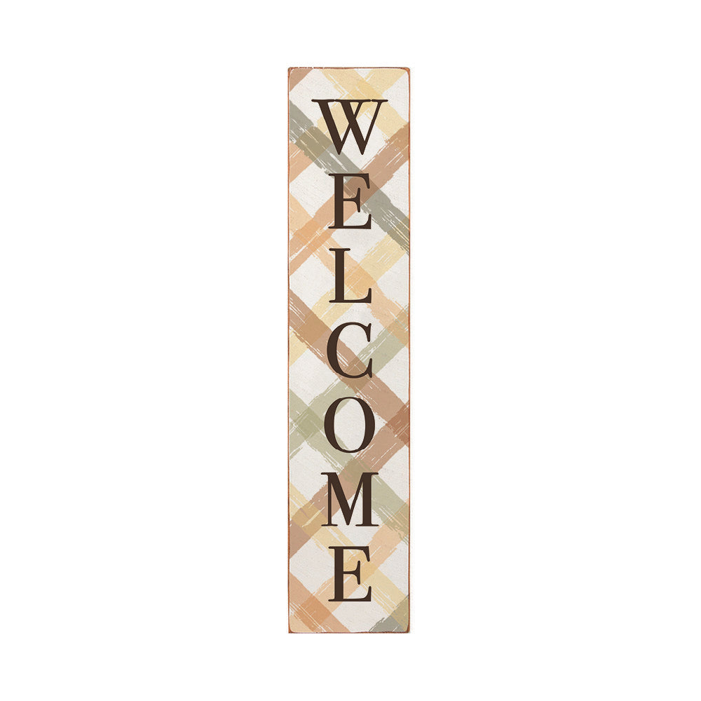Welcome Fall Lattice | Barnwood Sign 10x44 | Rustic Marlin