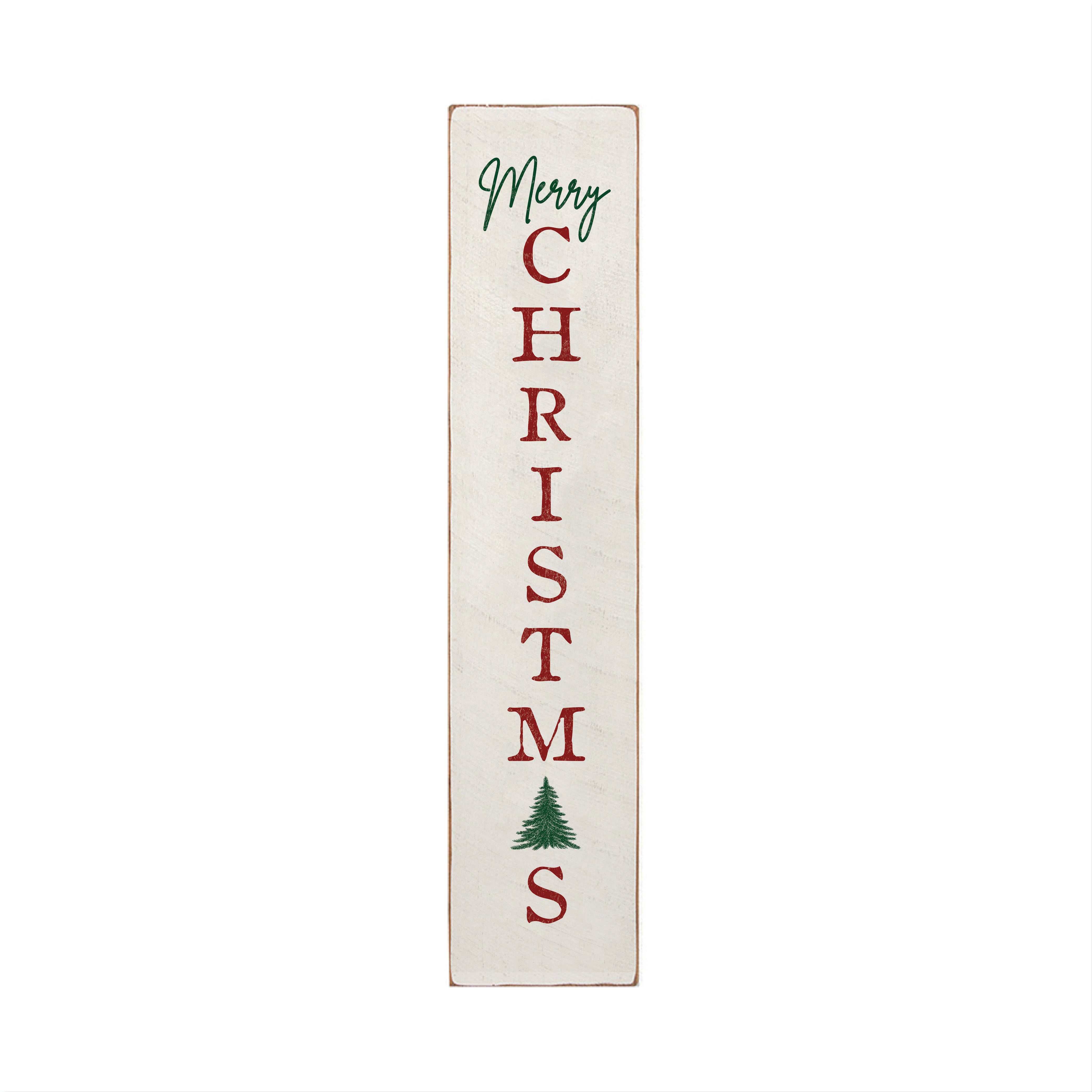 Merry Christmas Tree Barn Wood Sign – Rustic Marlin