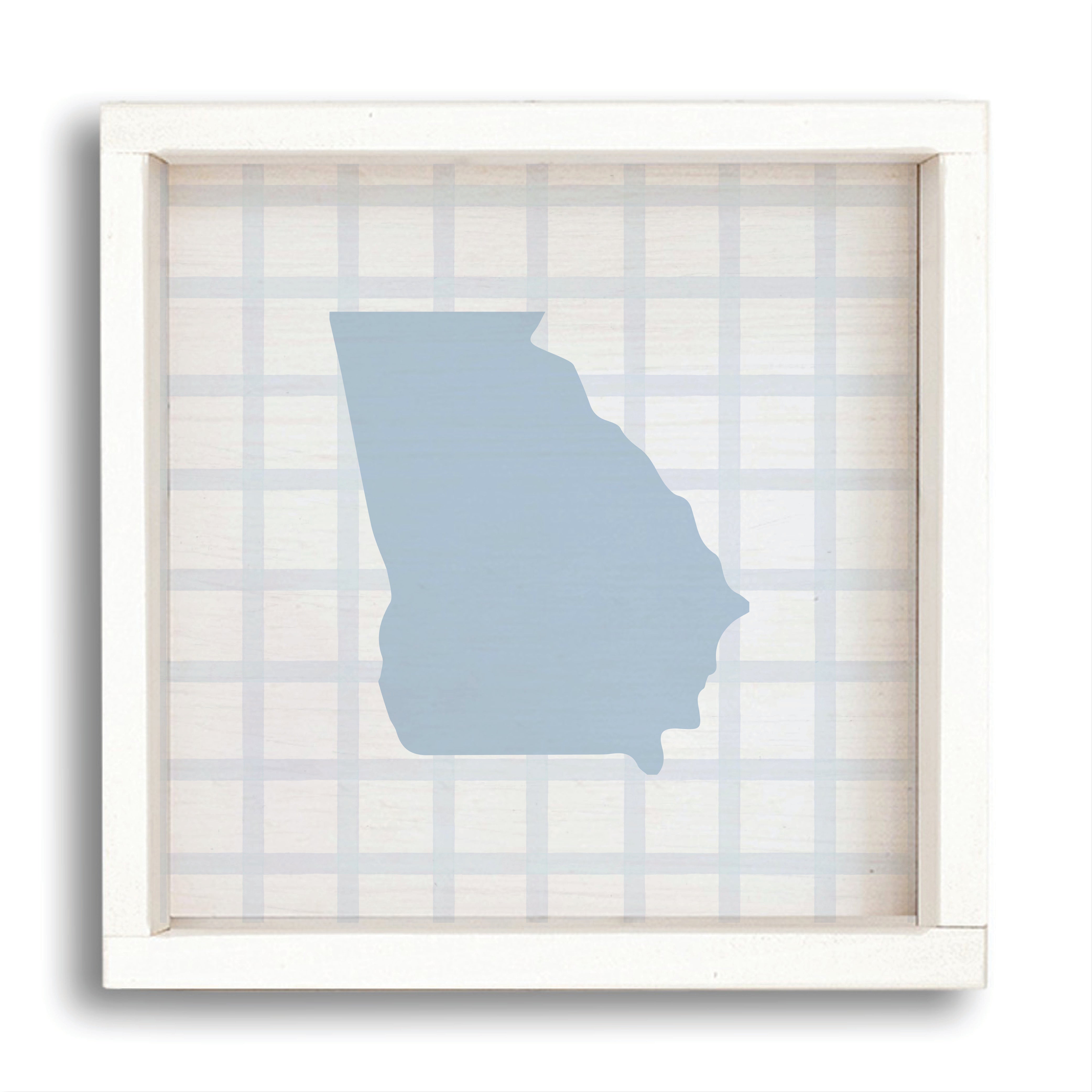 State Gingham Wall Art – Rustic Marlin