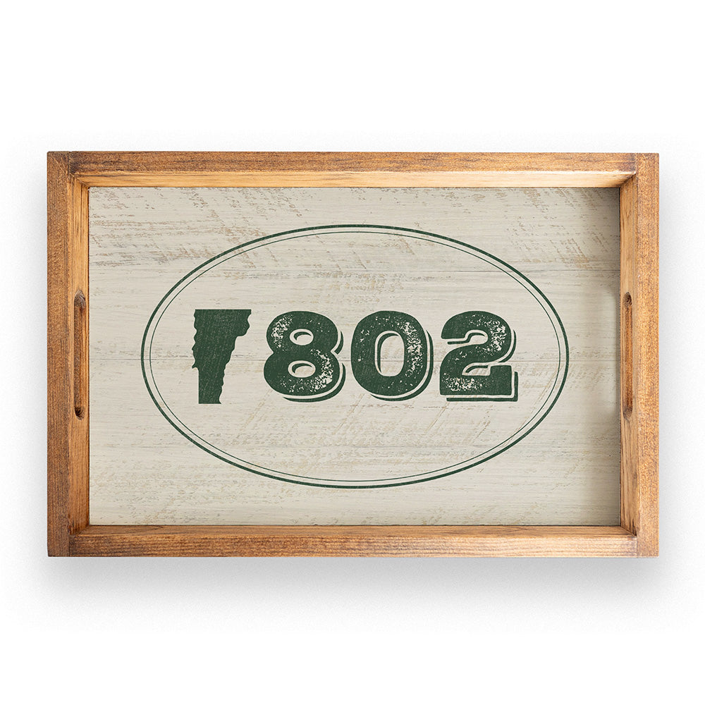 Vermont 802 Logo Wooden Serving Tray – Rustic Marlin